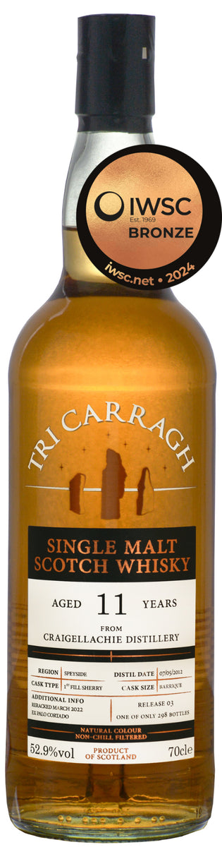 Tri Carragh Craigellachie 11 Year Old – The Scottish Gantry