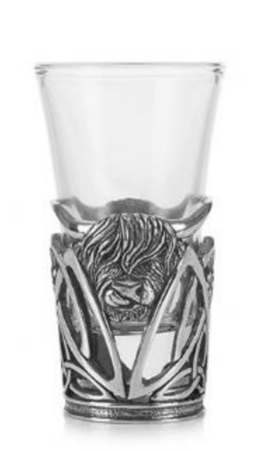 A E Williams Highland Cow Shot Glass 08 – The Scottish Gantry